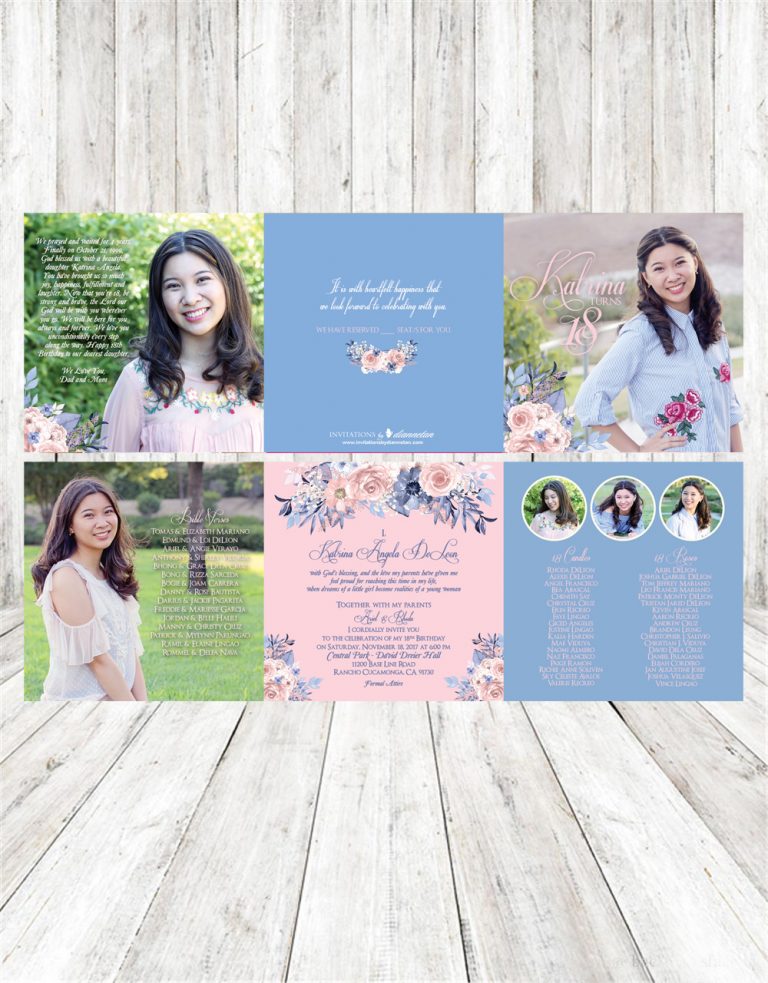 Katrina’s Periwinkle Blue and Pink Floral Themed 18th Birthday Debut ...