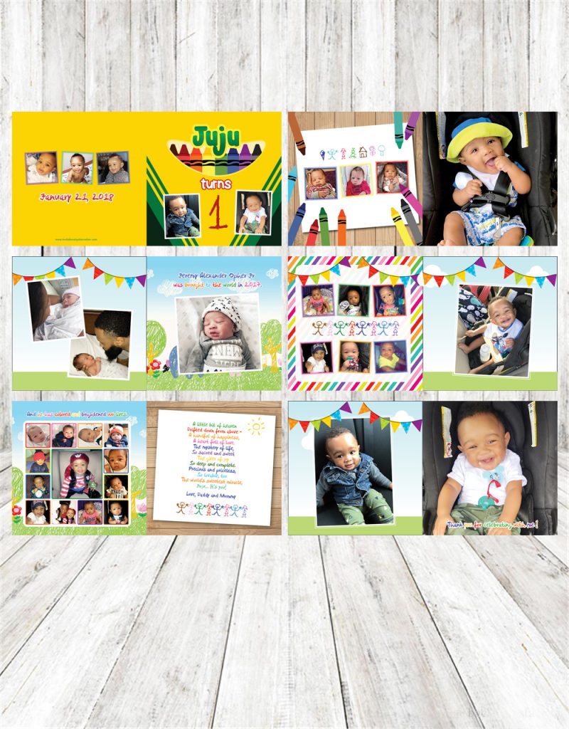 Juju’s Crayola Themed 1st Birthday Scrapbook Invitations, USA ...