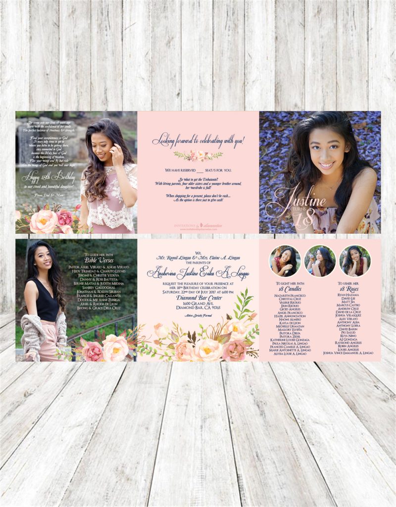 Justine’s Rose Gold Floral Themed 18th Birthday Debut, USA ...