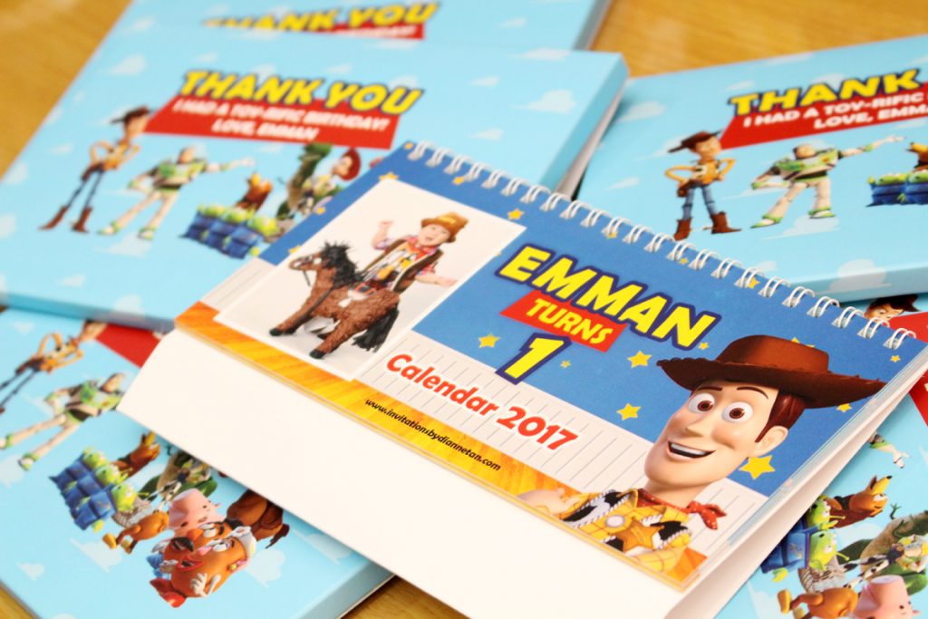 Emman’s Toy Story Themed Calendars, USA – Invitations by Dianne Tan ...