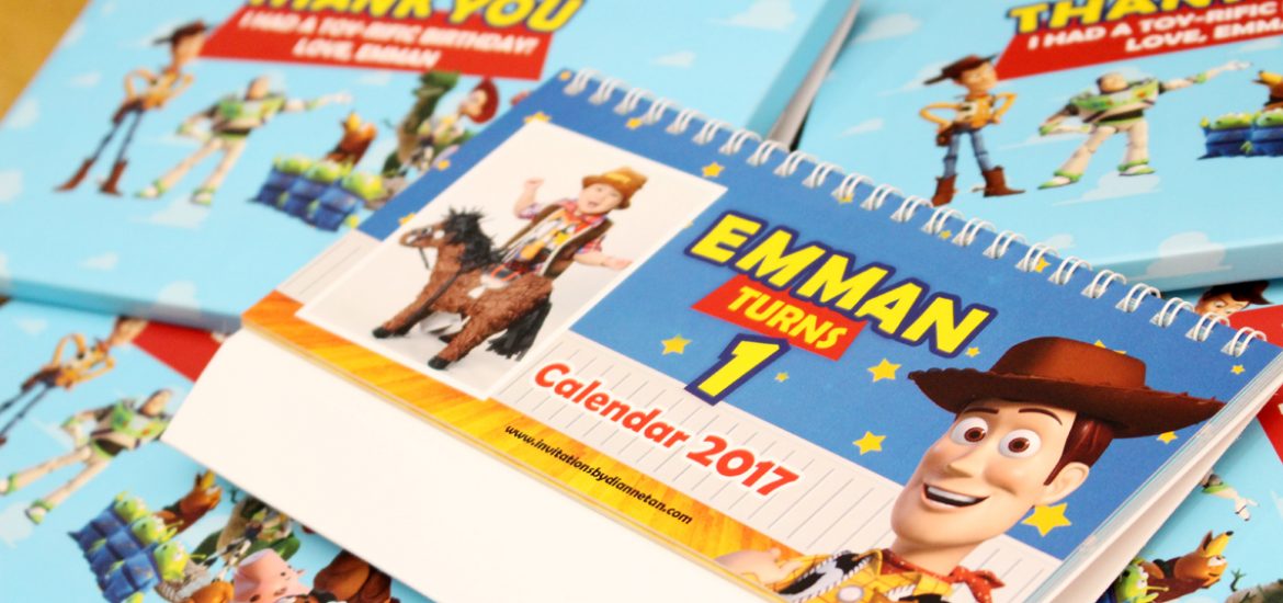 Emman's Toy Story Themed Calendars, USA - Invitations by Dianne Tan ...